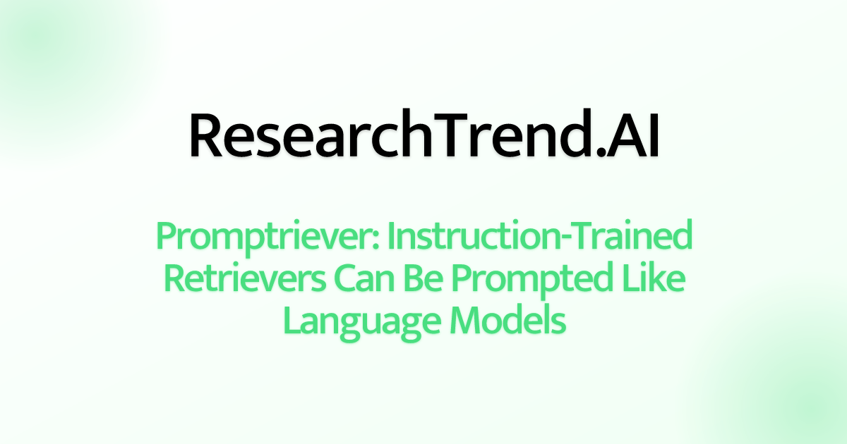 Promptriever: Instruction-Trained Retrievers Can Be Prompted Like Language Models