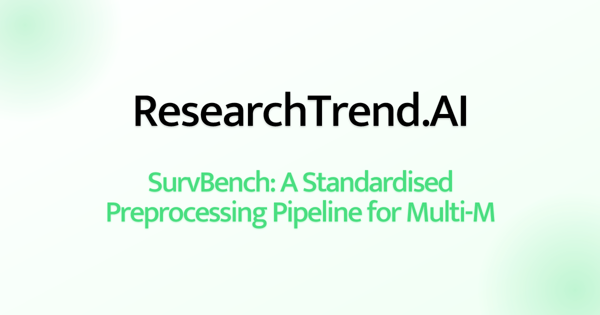 SurvBench: A Standardised Preprocessing Pipeline for Multi-Modal ...